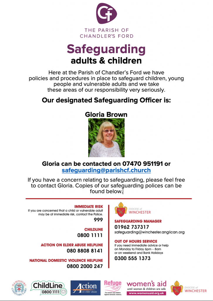 Safeguarding Poster | The Parish of Chandler's Ford Safeguarding Poster | The Parish of Chandler's Ford